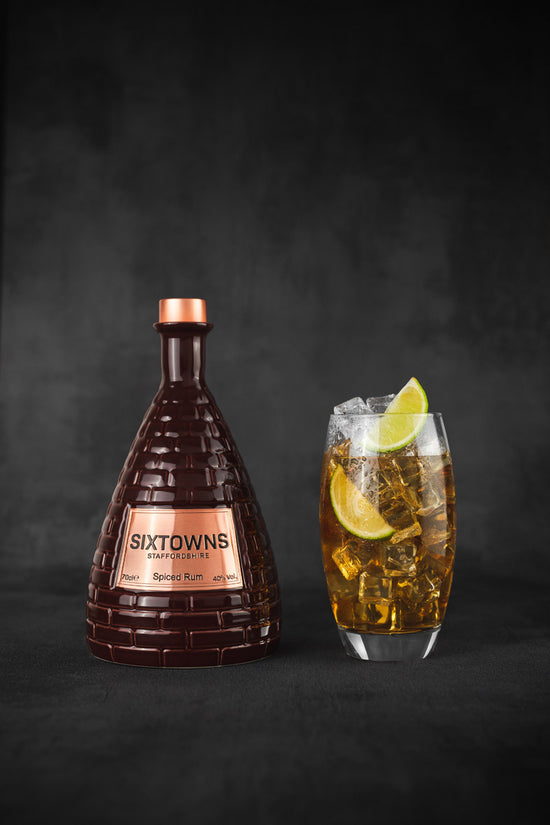 SIXTOWNS Spiced Rum | Premium 70cl Ceramic Bottled Rum
