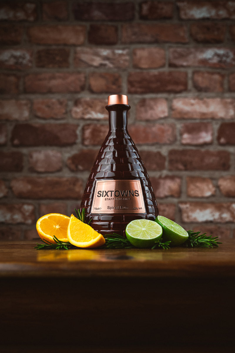 SIXTOWNS Spiced Rum | Premium 70cl Ceramic Bottled Rum